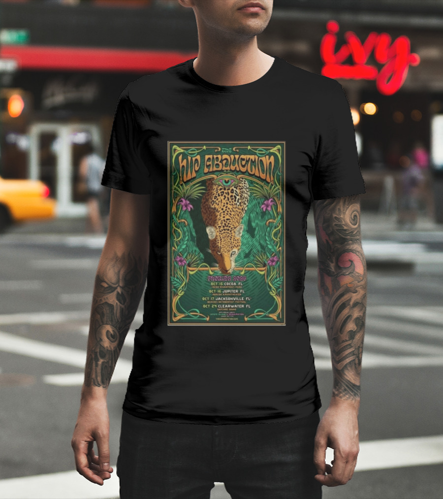 The Hip Abduction Tour Florida 2026 Abacoa Amphitheater Jupiter Oct 16 Leopard T-Shirt