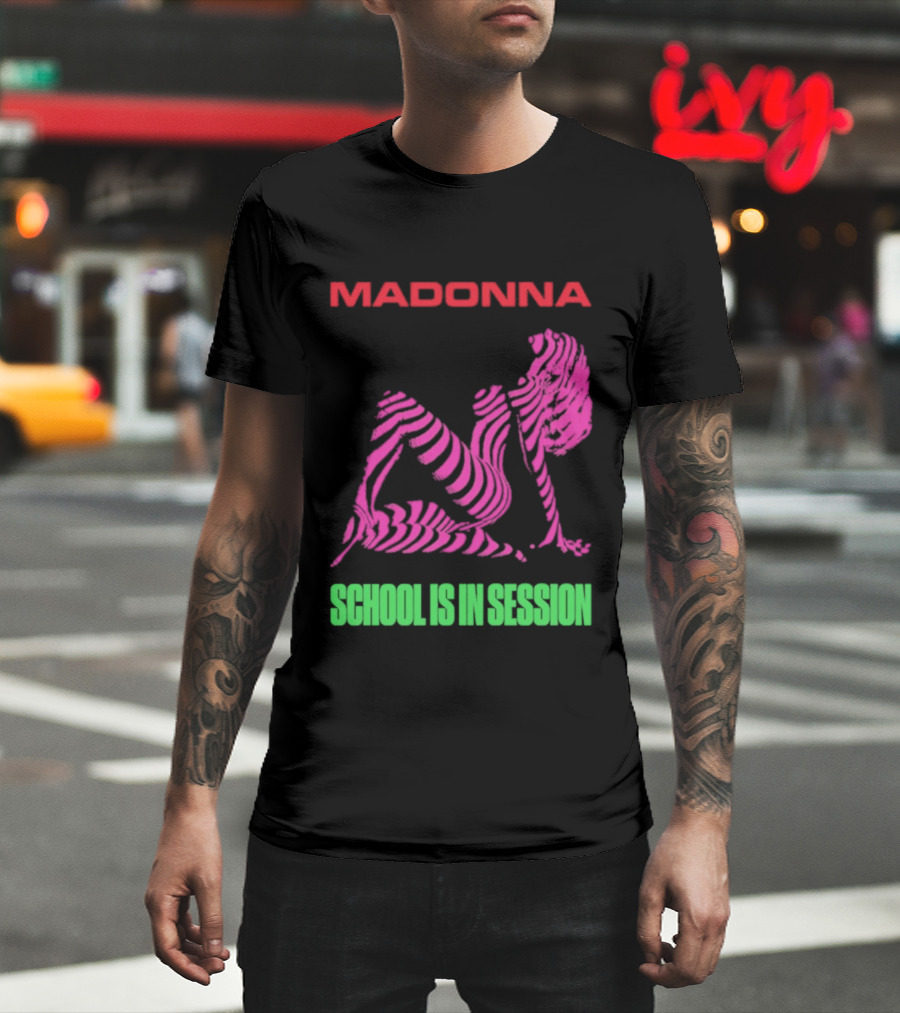 Madonna School Is In Session Pink T-Shirt