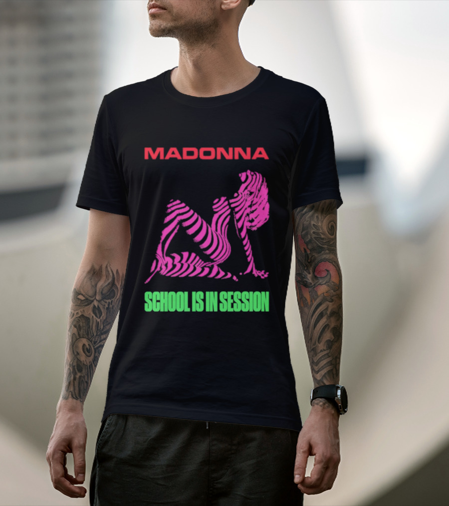 Madonna School Is In Session Pink T-Shirt