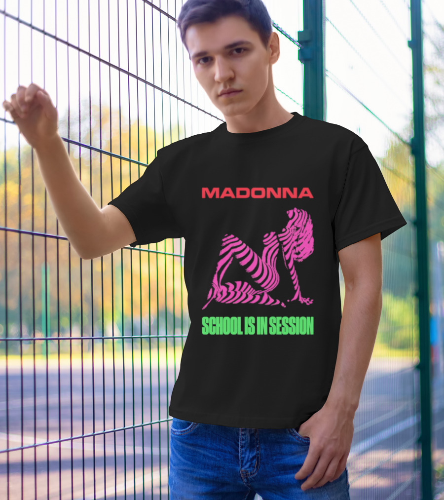 Madonna School Is In Session Pink T-Shirt