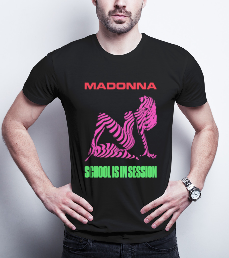 Madonna School Is In Session Pink T-Shirt