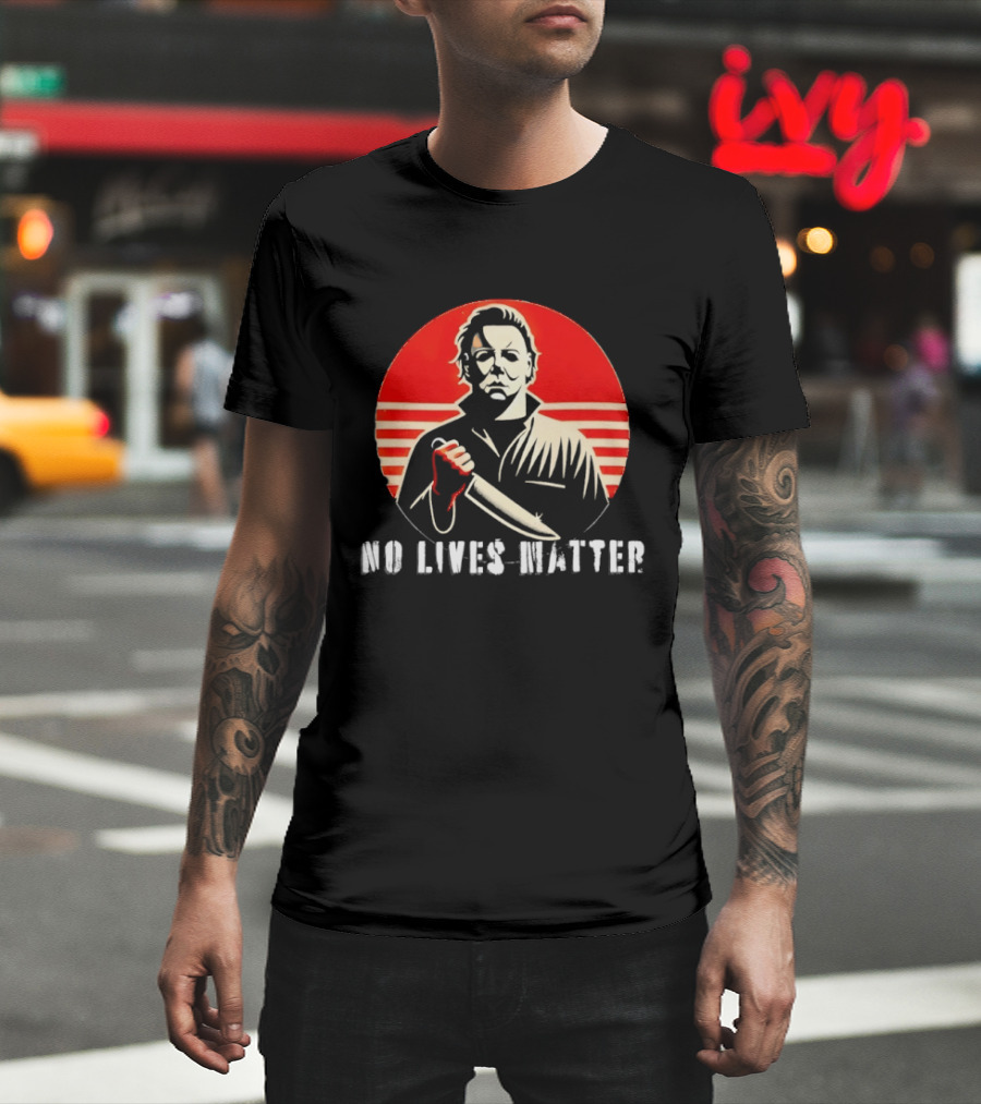 Michael Myers No Lives Matter Knife Icon Horror Movie T-Shirt