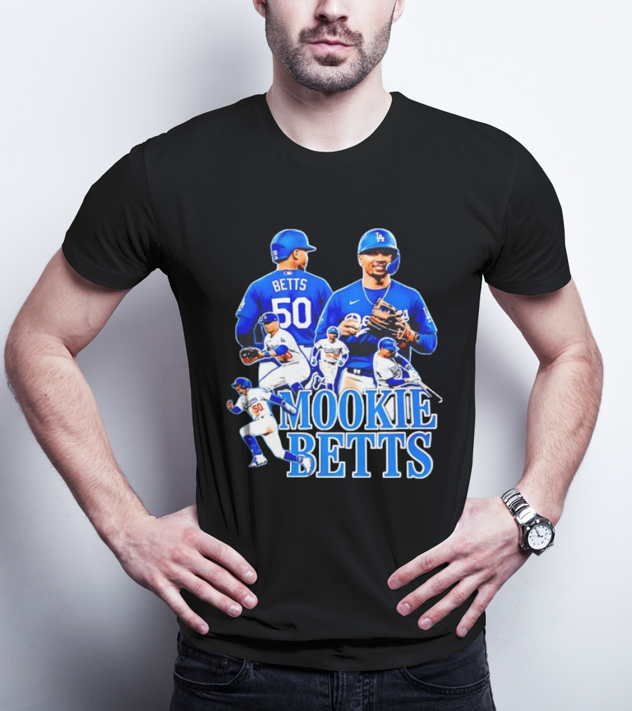 Mookie Betts 50 Los Angeles Dodgers MLB Players T-Shirt