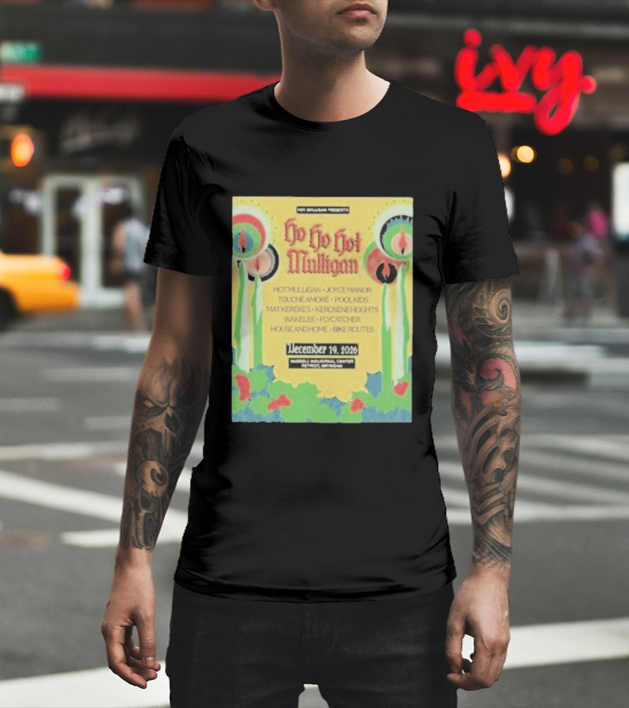 Hot Mulligan Presents Ho Ho Hot Mulligan Event With Joyce Manor And Touché Amoré At Russel Industrial Center Detroit On December 19 2026 T-Shirt