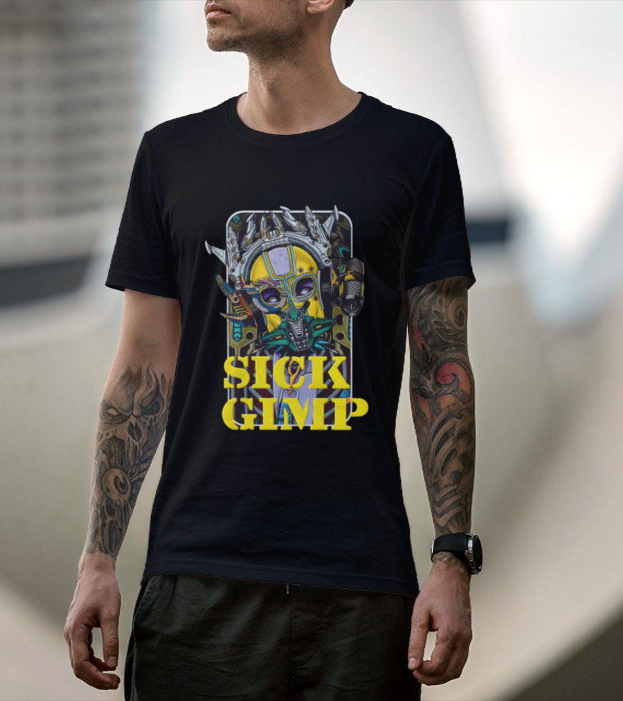 Sick Gimp Cybernetic Masked Figure Futuristic T-Shirt