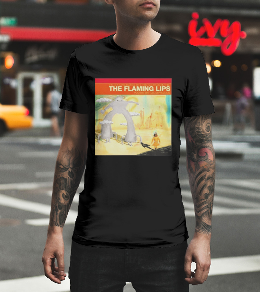 The Flaming Lips Yoshimi Battles Depression Mystery Creature And Girl In Fantasy World T-Shirt