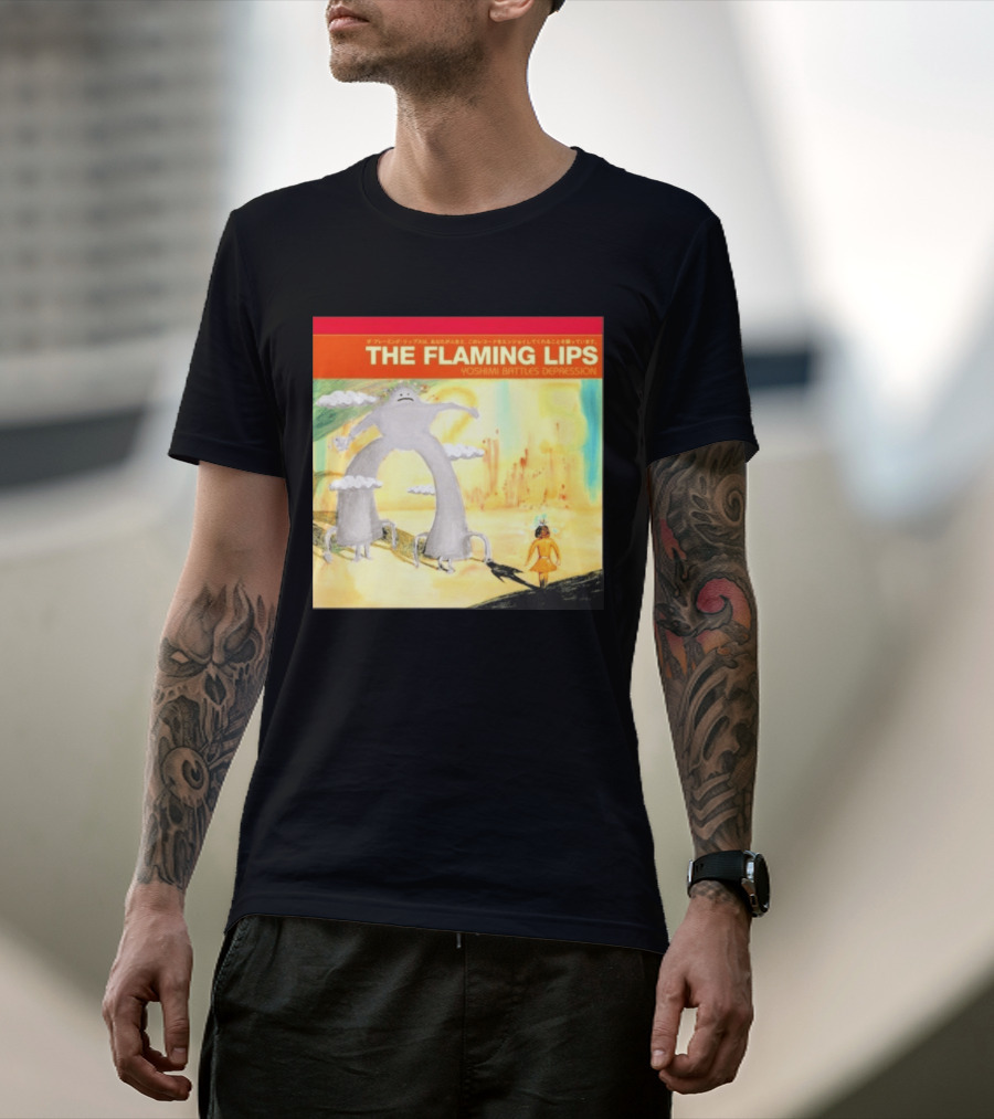 The Flaming Lips Yoshimi Battles Depression Mystery Creature And Girl In Fantasy World T-Shirt