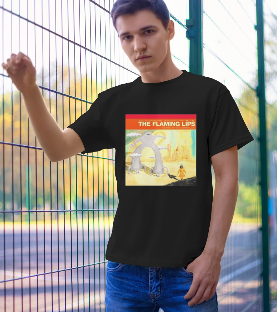 The Flaming Lips Yoshimi Battles Depression Mystery Creature And Girl In Fantasy World T-Shirt
