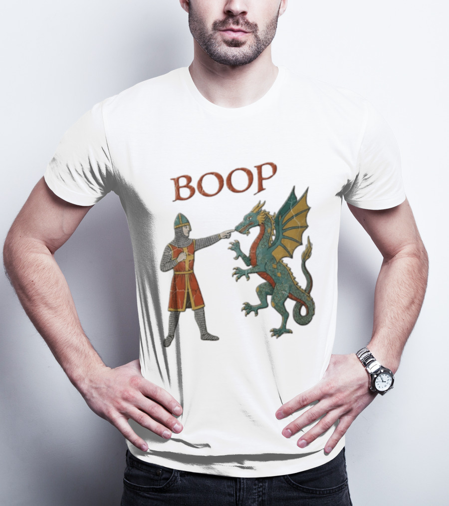 Knight Pointing Boop Dragon Encounter T-Shirt