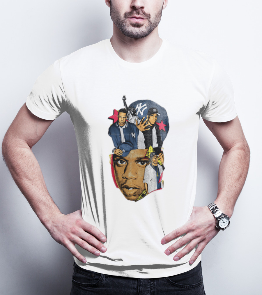 Jay Z New York Yankees Statue Of Liberty Stars T-Shirt