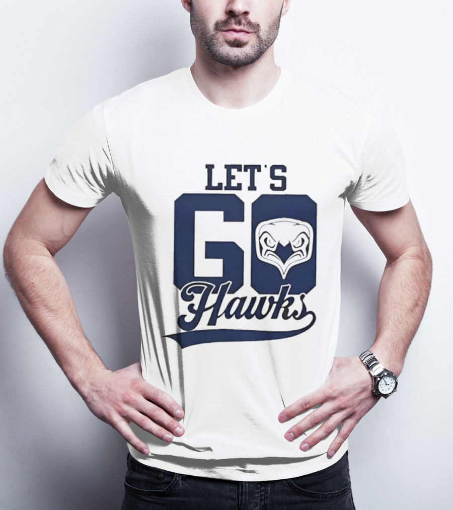 Let's Go Hawks Sports Team Cheer Owl T-Shirt