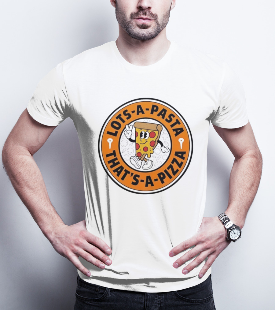 Lots A Pasta That's A Pizza Cartoon Slice Fun T-Shirt