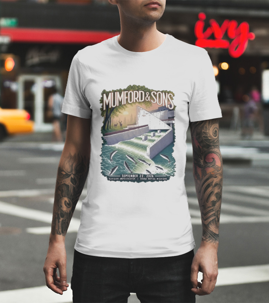 Mumford & Sons September 22 2026 Grand Rapids Michigan Acrisure Amphitheater T-Shirt