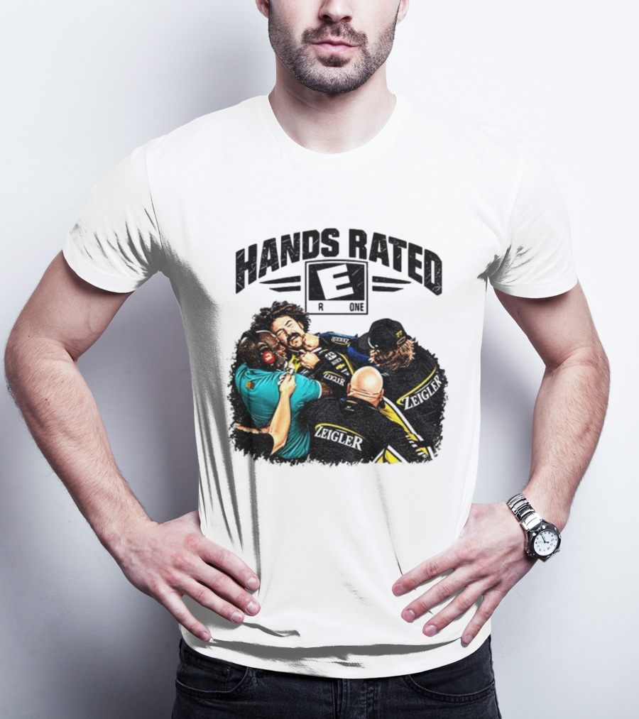 Ryan Blaney Vs Carson Hocevar Hands Rated E Zeigler Racing For Everyone T-Shirt