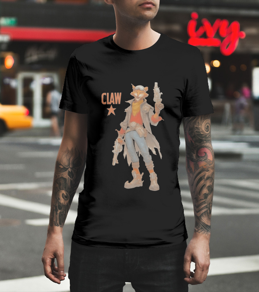 Captain Claw Star Cat With Dual Blasters And Goggles T-Shirt