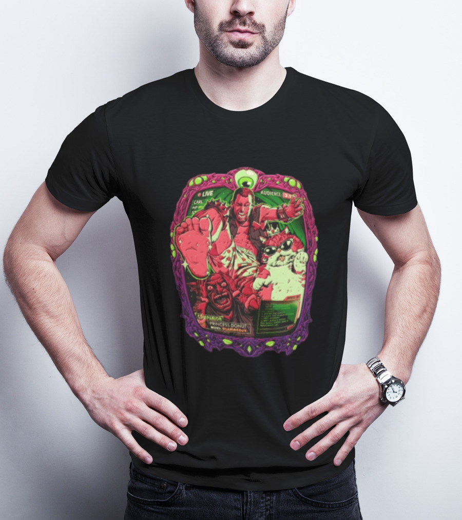 Live Audience Carl Princess Donut Dungeon Crawler Cat Goblin T-Shirt