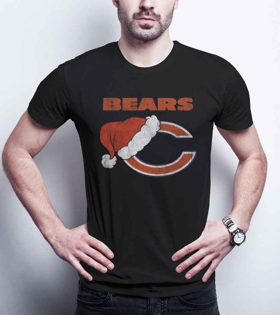 Chicago Bears Santa Hat Christmas 2026 T-Shirt