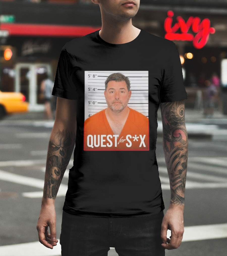 Quest For SX Shot Funny Prison Lineup T-Shirt