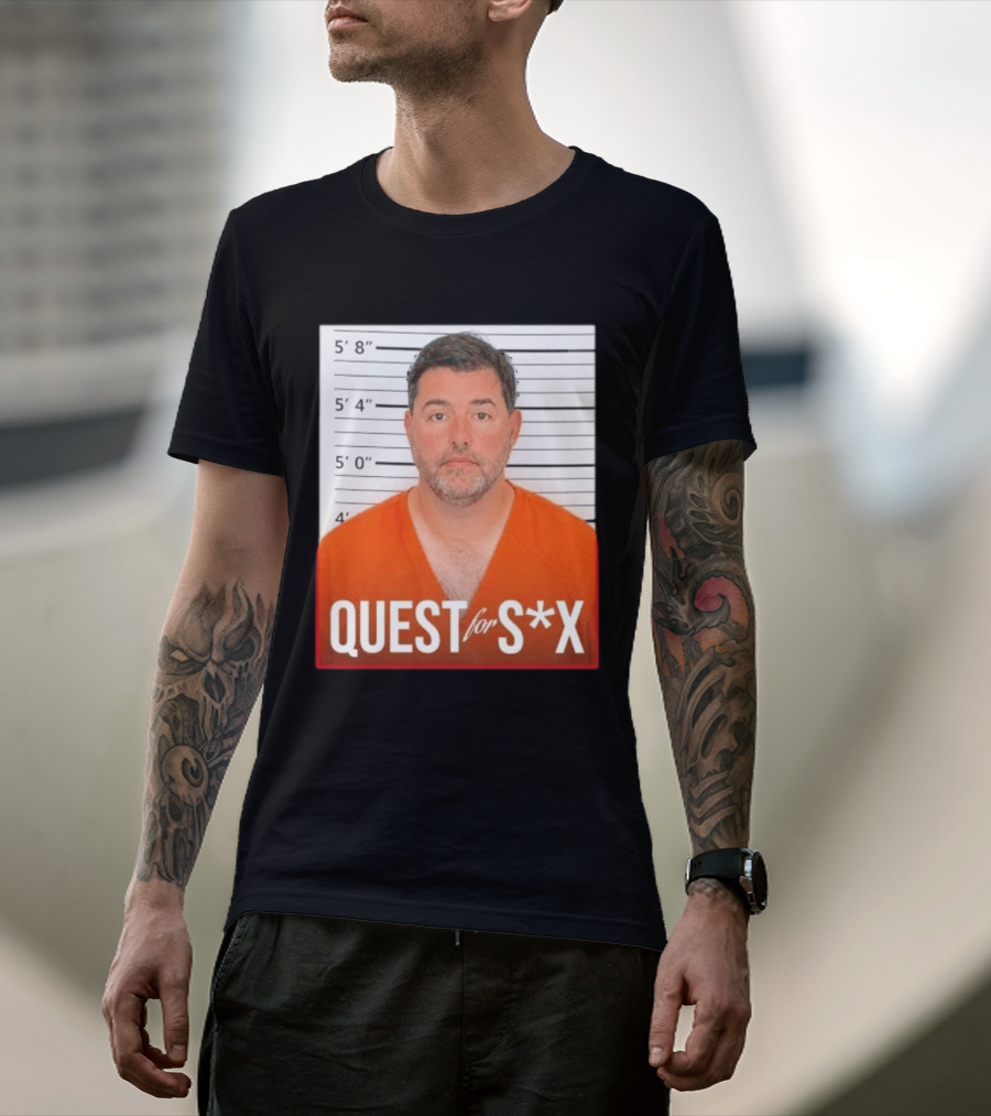 Quest For SX Shot Funny Prison Lineup T-Shirt
