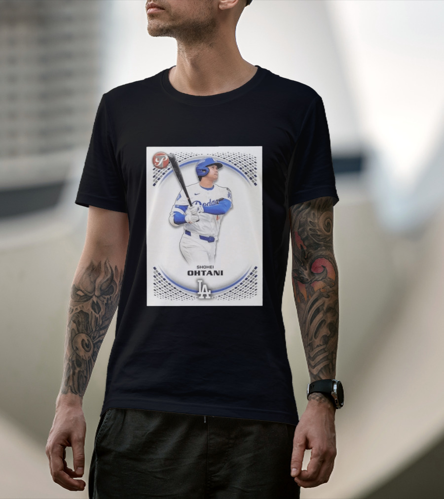 Shohei Ohtani Los Angeles Dodgers LA Number 28 Refractor 2006 T-Shirt