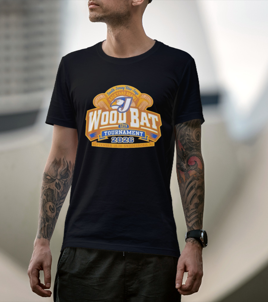 South Jersey Blue Jays Backyard Brawl Wood Bat Tournament 2026 Swedesboro NJ September 18 20 T-Shirt