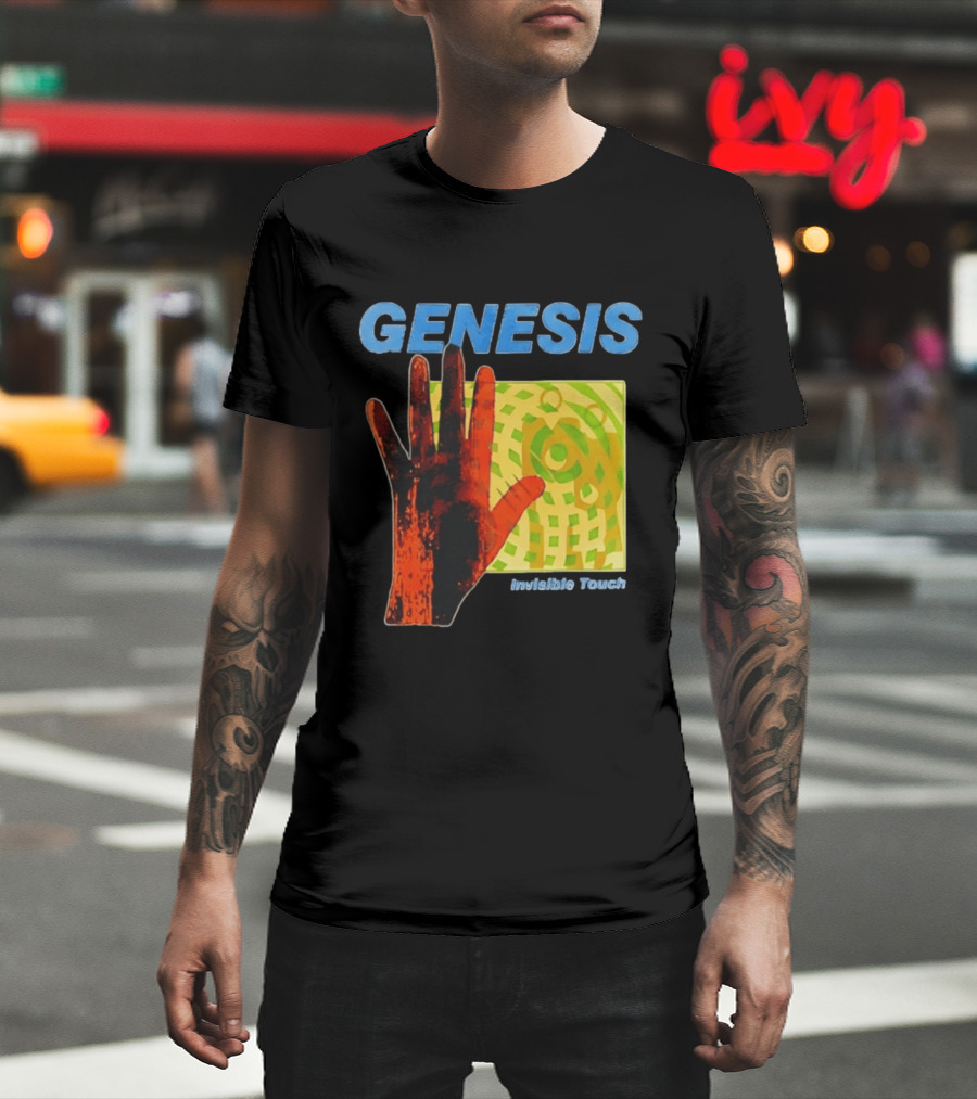 Genesis Invisible Touch Band Progressive Rock Album Cover Hand T-Shirt