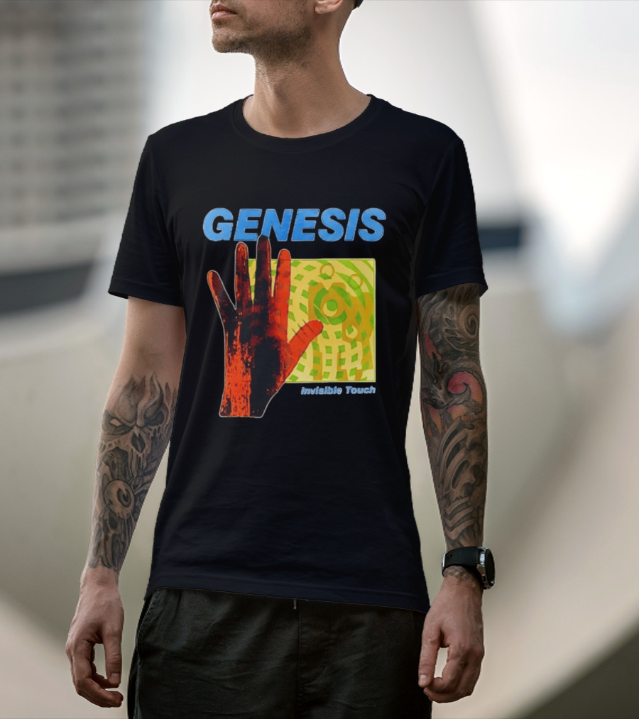 Genesis Invisible Touch Band Progressive Rock Album Cover Hand T-Shirt