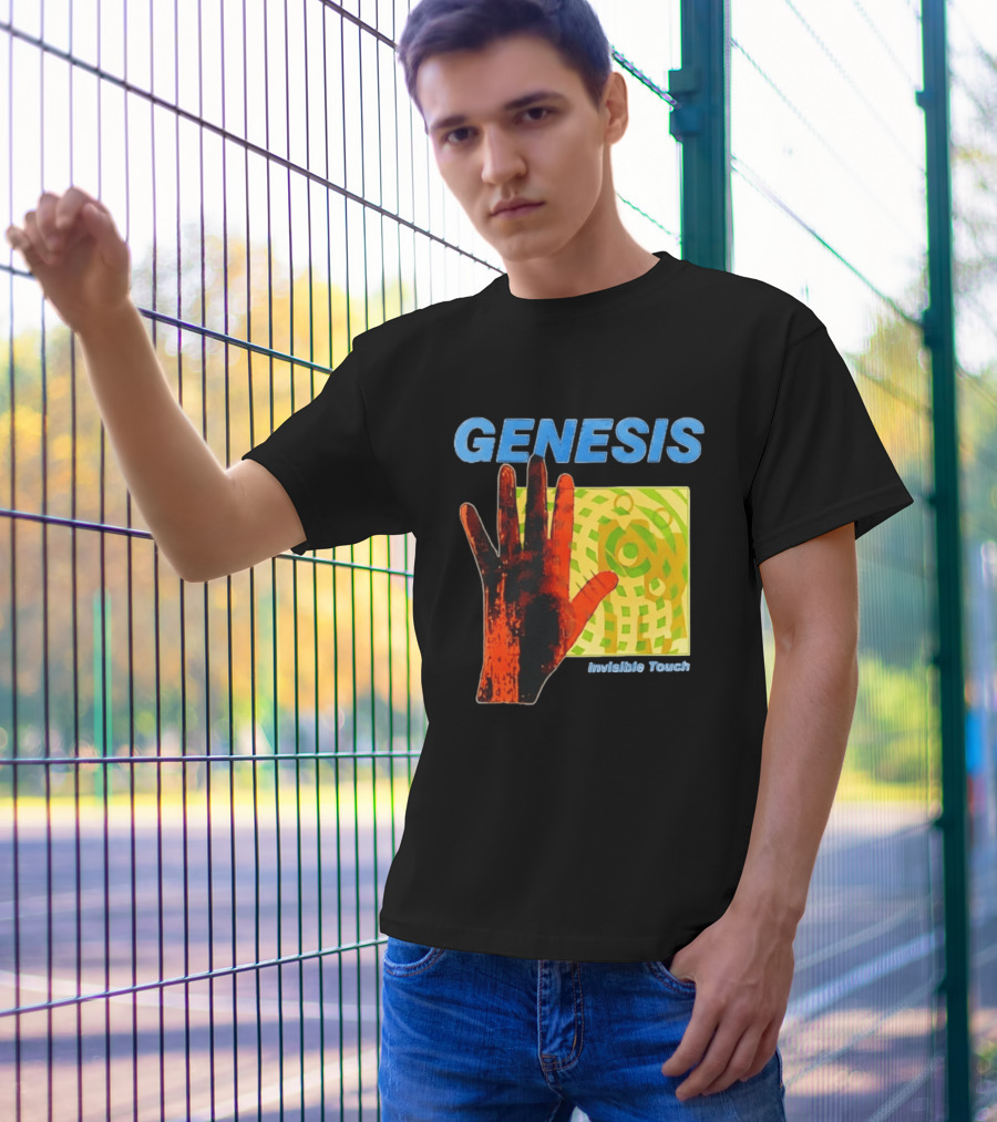 Genesis Invisible Touch Band Progressive Rock Album Cover Hand T-Shirt