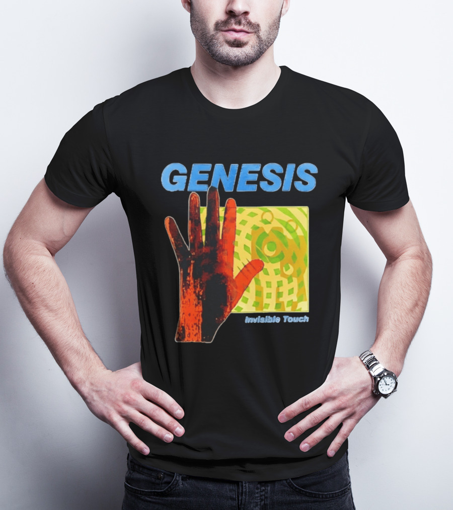 Genesis Invisible Touch Band Progressive Rock Album Cover Hand T-Shirt