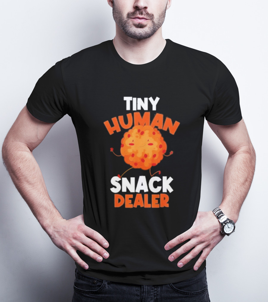 Tiny Human Snack Dealer Cookie Cute Fun Baby Outfit T-Shirt