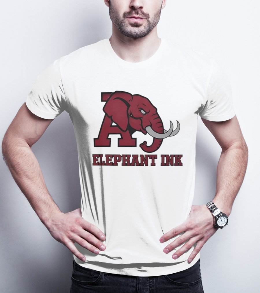 Alabama Crimson Tide Elephant Ink College Football T-Shirt