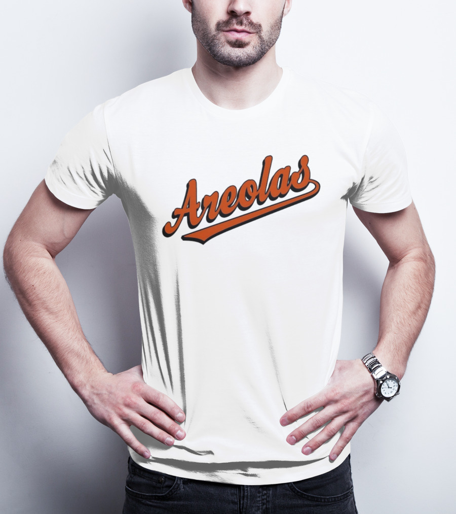 Areolas Script Sporty Baseball Style Retro Font T-Shirt