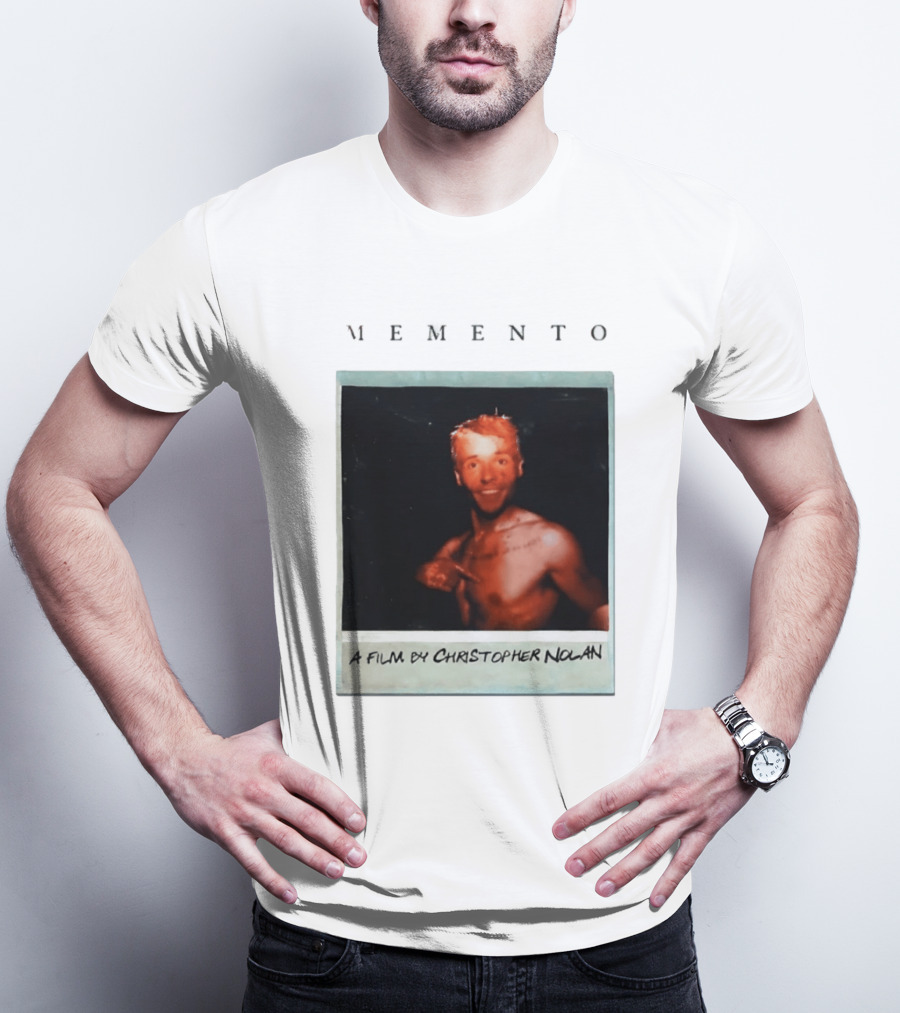 Memento A Film By Christopher Nolan Guy Pearce Polaroid Image T-Shirt