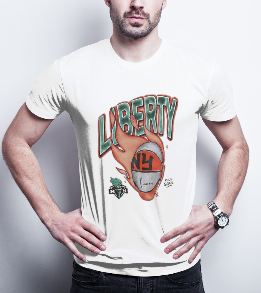 New York Liberty NY Basketball Plus Soul Flames T-Shirt