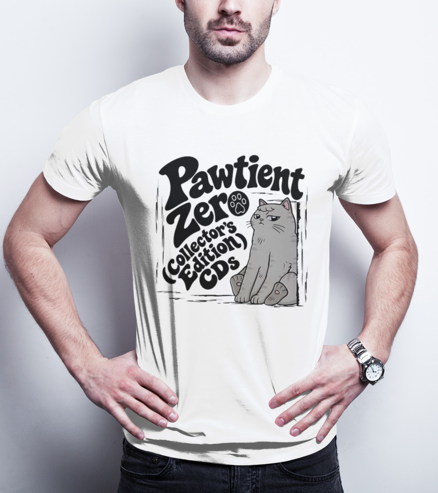 Pawtient Zero Collectors Edition CDs Cat T-Shirt