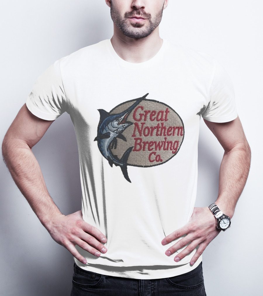 Great Northern Brewing Co Marlin Embroidery T-Shirt