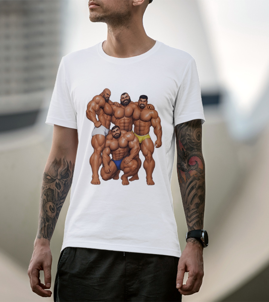 Group Of Muscular Bodybuilders Bodybuilding Fitness Champions T-Shirt