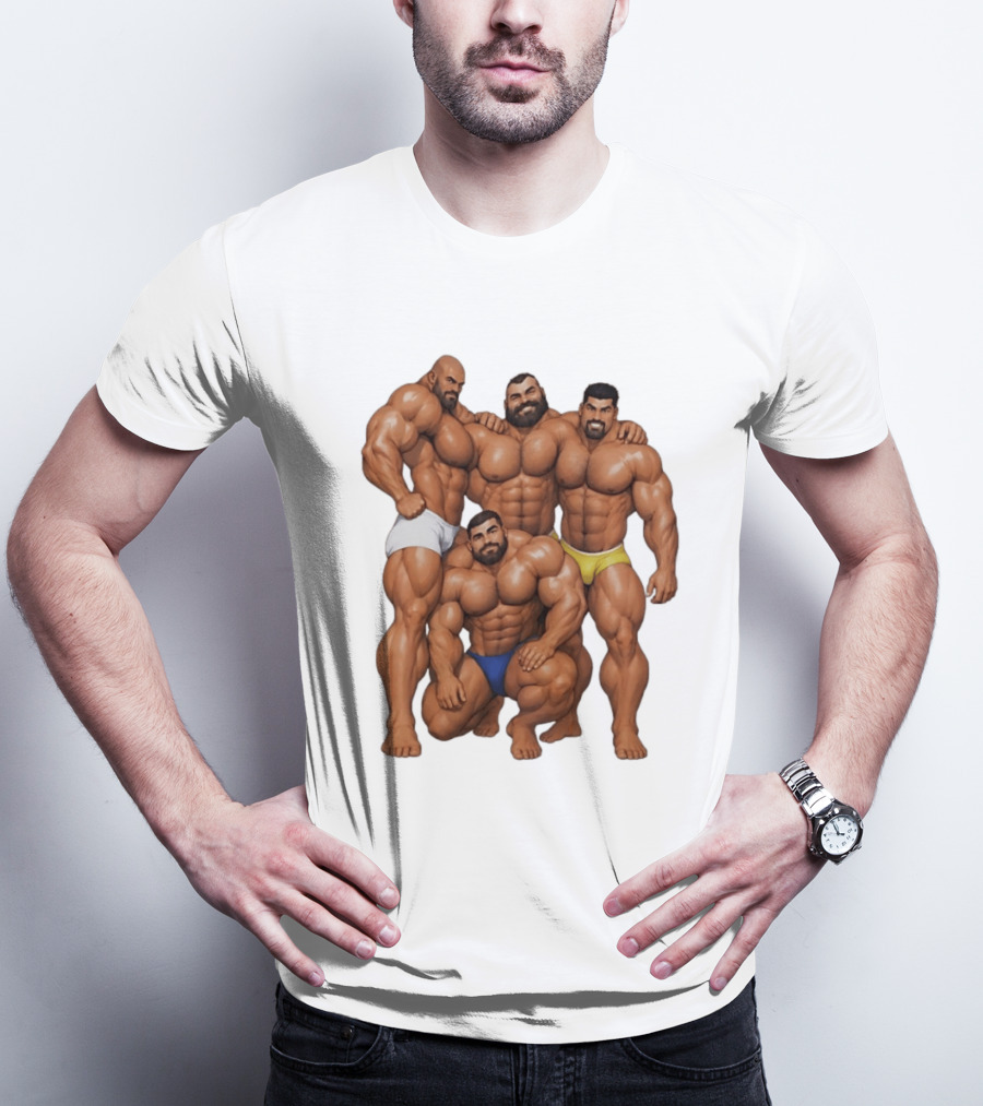 Group Of Muscular Bodybuilders Bodybuilding Fitness Champions T-Shirt