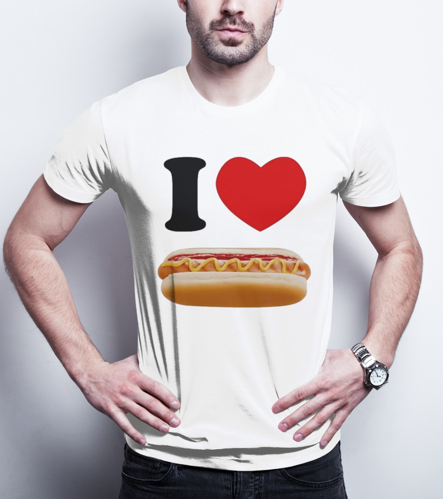 I Love Hot Dogs Summer Grilling Food T-Shirt