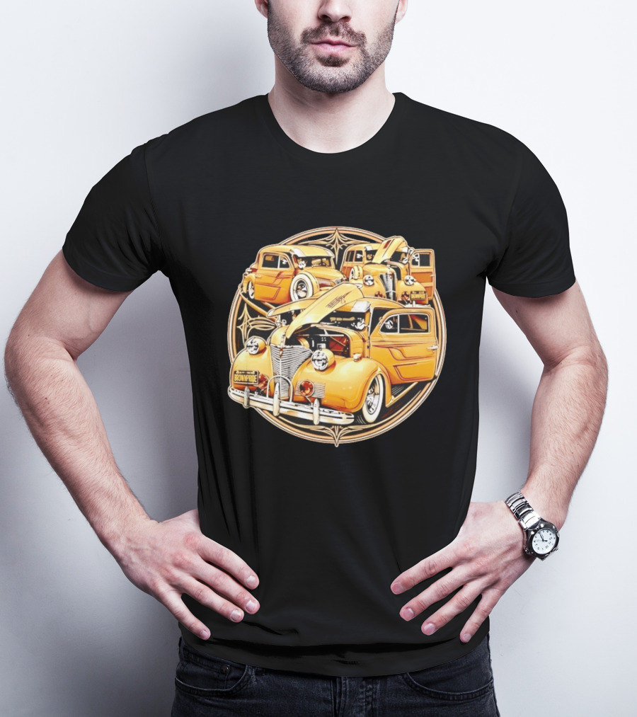 Brown Pride Lowrider Classic Cars Vintage Custom Car Art Deco T-Shirt