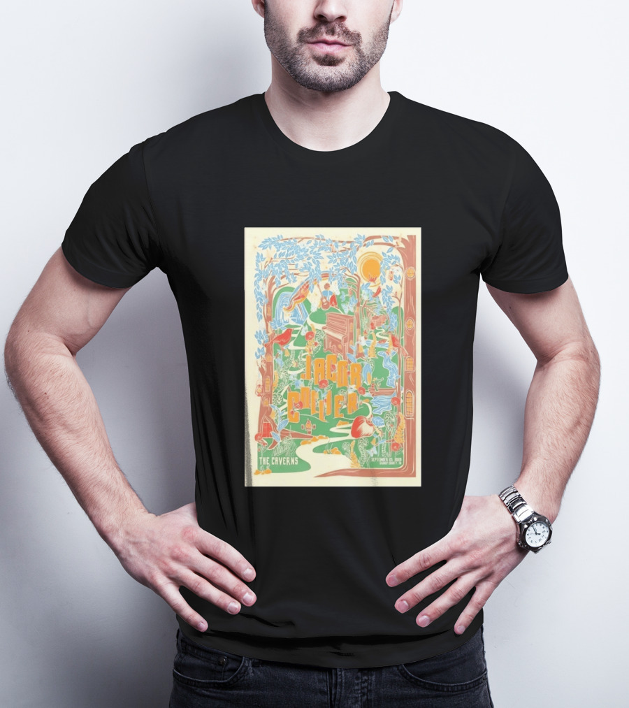 Jacob Collier The Caverns September 25 2026 Musical Forest Scene With Birds And Nature T-Shirt