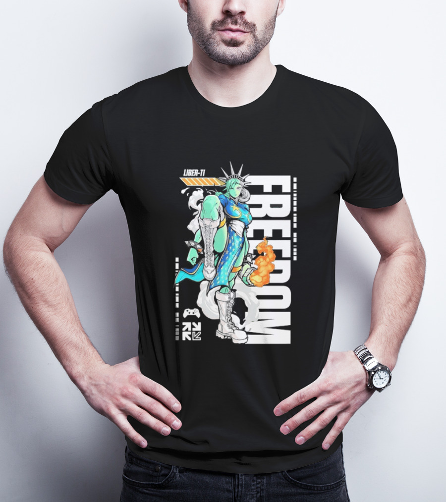 Liber Ti Chun Li Freedom Statue Of Liberty T-Shirt