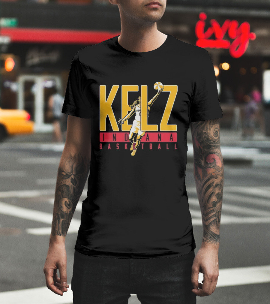 Kelz Indiana Basketball WNBA Player Dunking T-Shirt