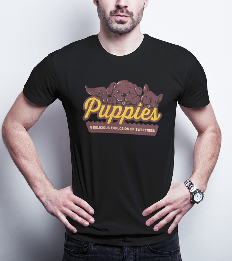 Puppies A Delicious Explosion Of Sweetness Three Dogs Cute T-Shirt
