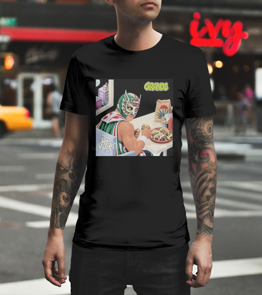 El Grande America Tacos Wrestling Luchador Comic T-Shirt