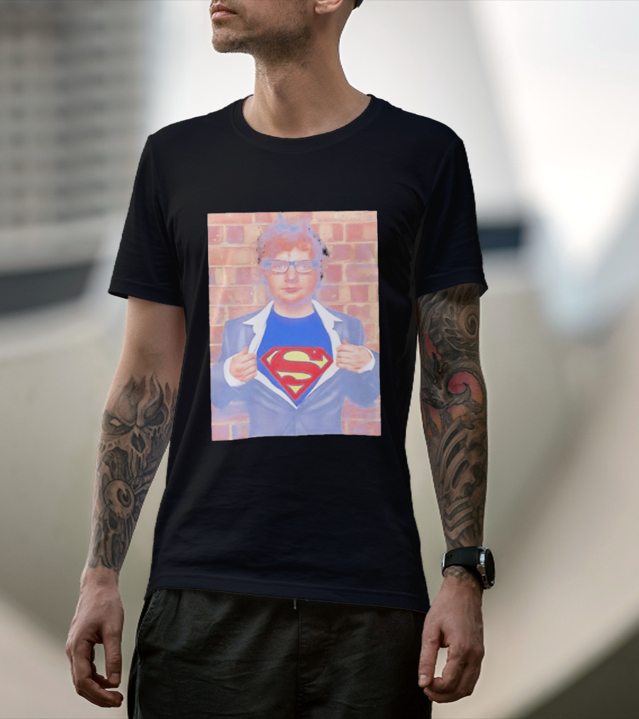 Ed Sheeran Superman Style Hero Look Iconic Rare Find T-Shirt