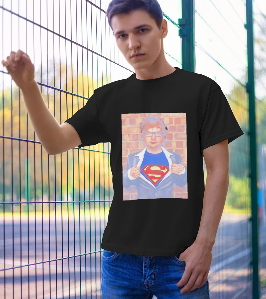 Ed Sheeran Superman Style Hero Look Iconic Rare Find T-Shirt