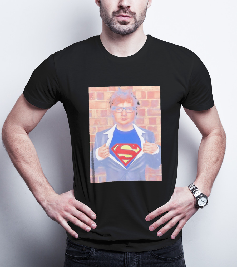 Ed Sheeran Superman Style Hero Look Iconic Rare Find T-Shirt