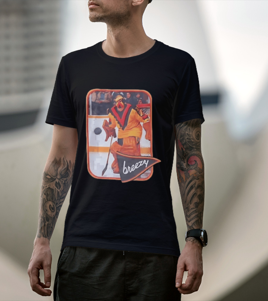 Richard Brodeur Vancouver Canucks NHL Breezy Retro Goalie Gear T-Shirt