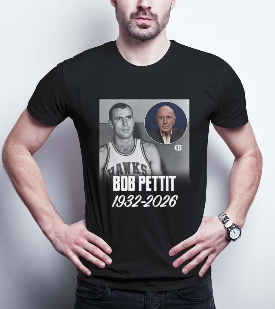 Bob Pettit Hawks Legend 1932 2026 T-Shirt